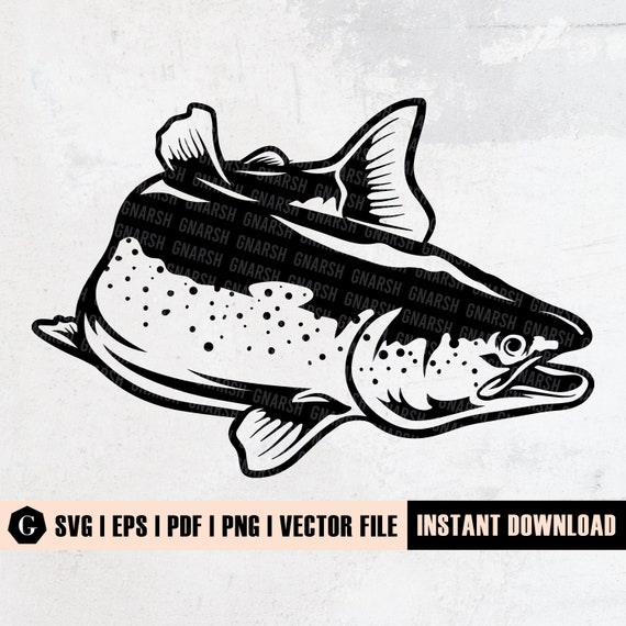 Trout Fish Svg File Trout Fishing Svg Angling Svg Fly | Etsy