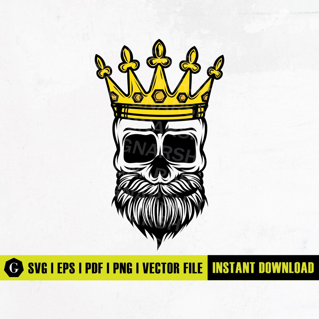 Skull With Crown Svg File | Crown Skull Svg | Skull Cut File | Queen ...