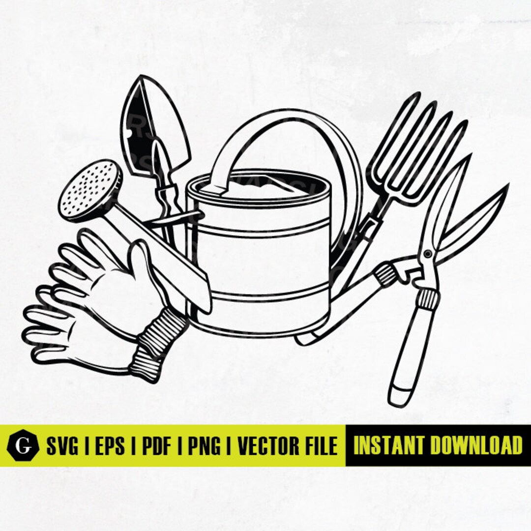 Gardening Tools SVG | Farm Vector Clipart (digital Download) - Etsy