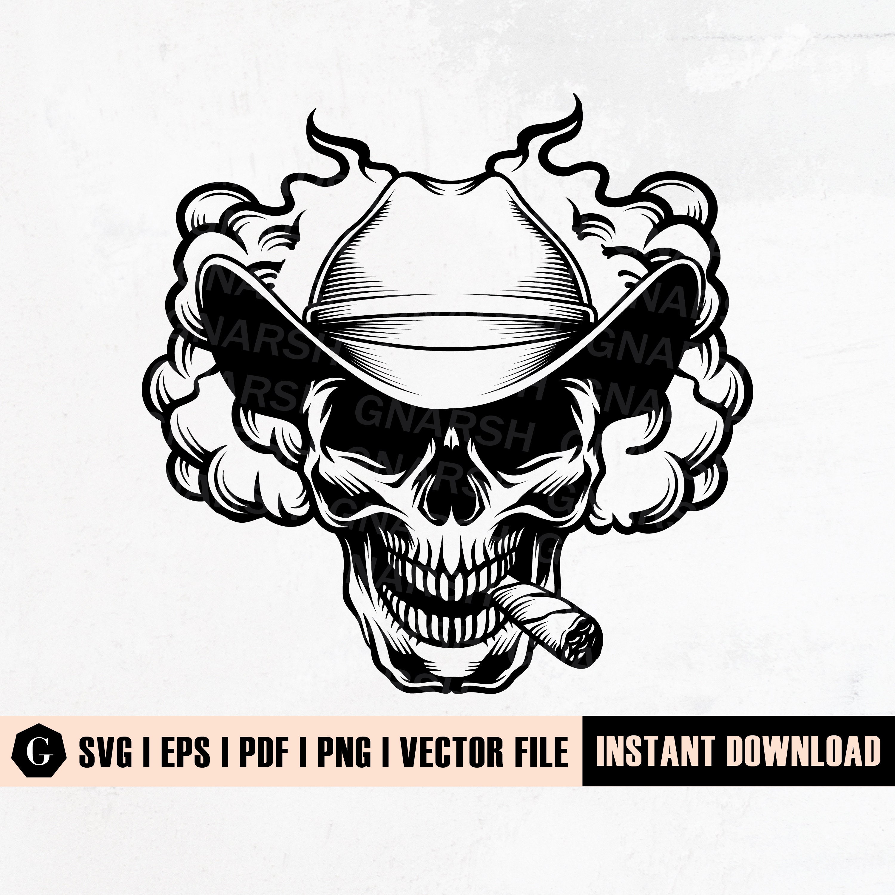 Cowboy Skeleton With Cigar Svg Cowboy Skull Svg Cowboy Svg | Etsy