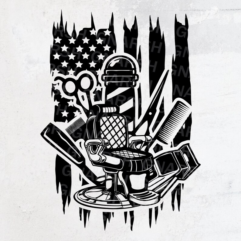 US Barbershop Svg Barber Tools Svg Barber Svg - Etsy