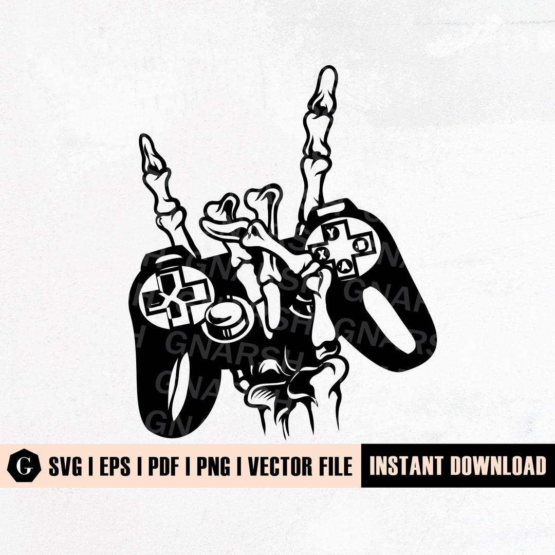 Gamer Skeleton Svg Skeleton Hand Gamer Svg Gaming Svg Gamer Svg ...