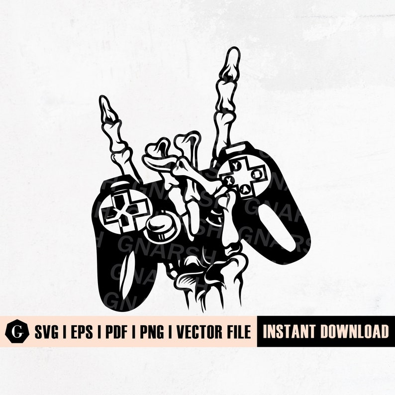 Gamer Skeleton Svg Skeleton Hand Gamer Svg Gaming Svg - Etsy