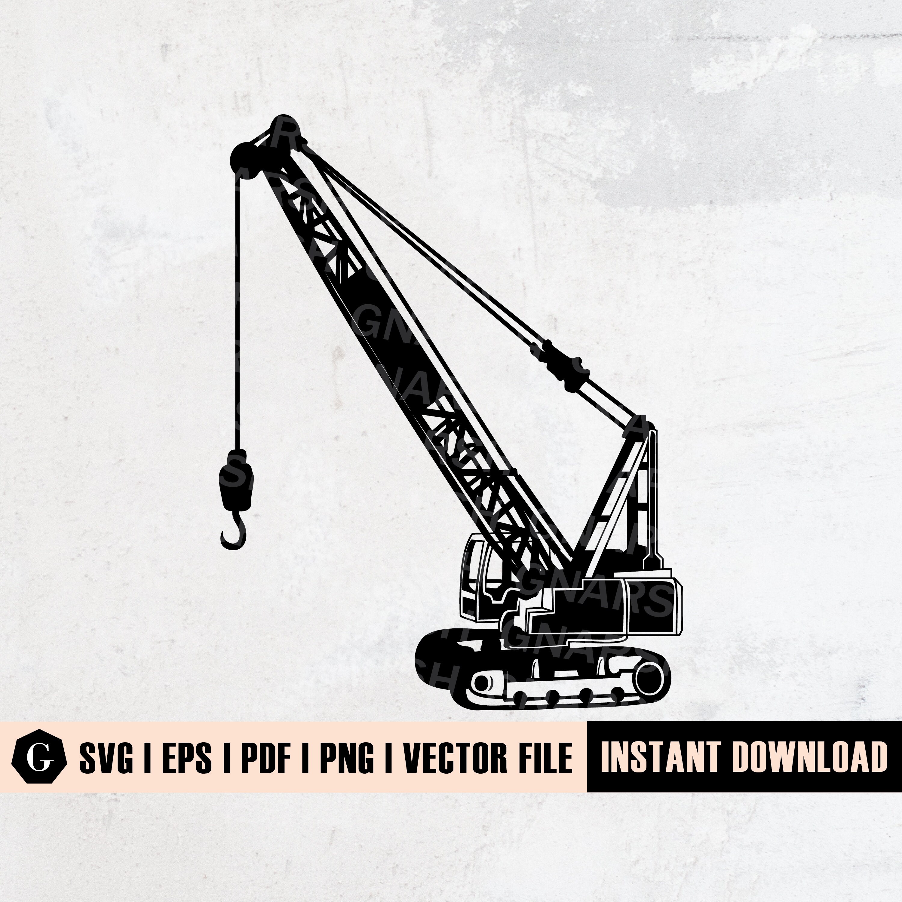 Crane Svg File Crane Clipart Crane Bundle Construction - Etsy New Zealand