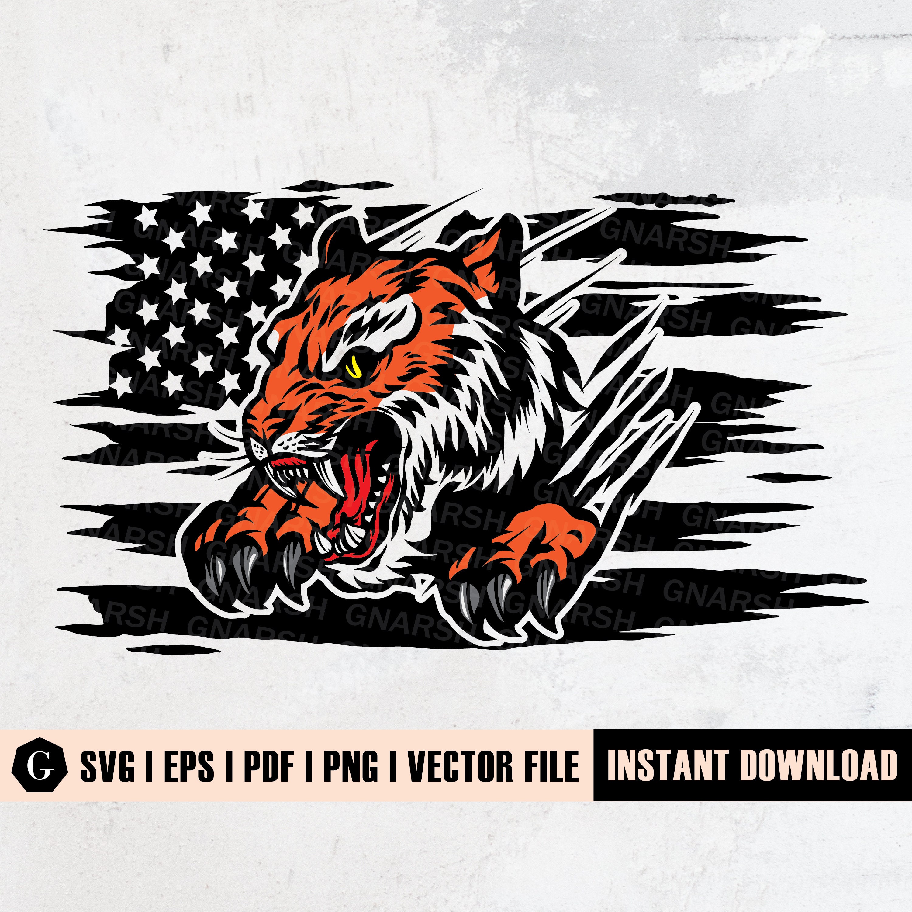 USA Tiger Scratch Svg Tiger Claw Svg Tiger Svg Tiger | Etsy