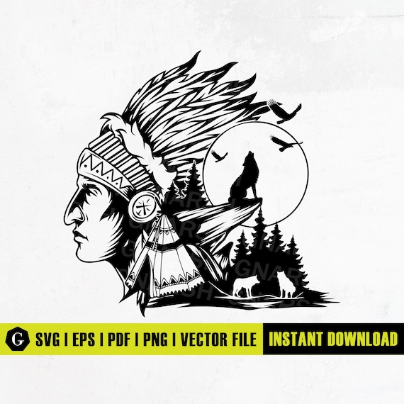 Native American Village Drawing