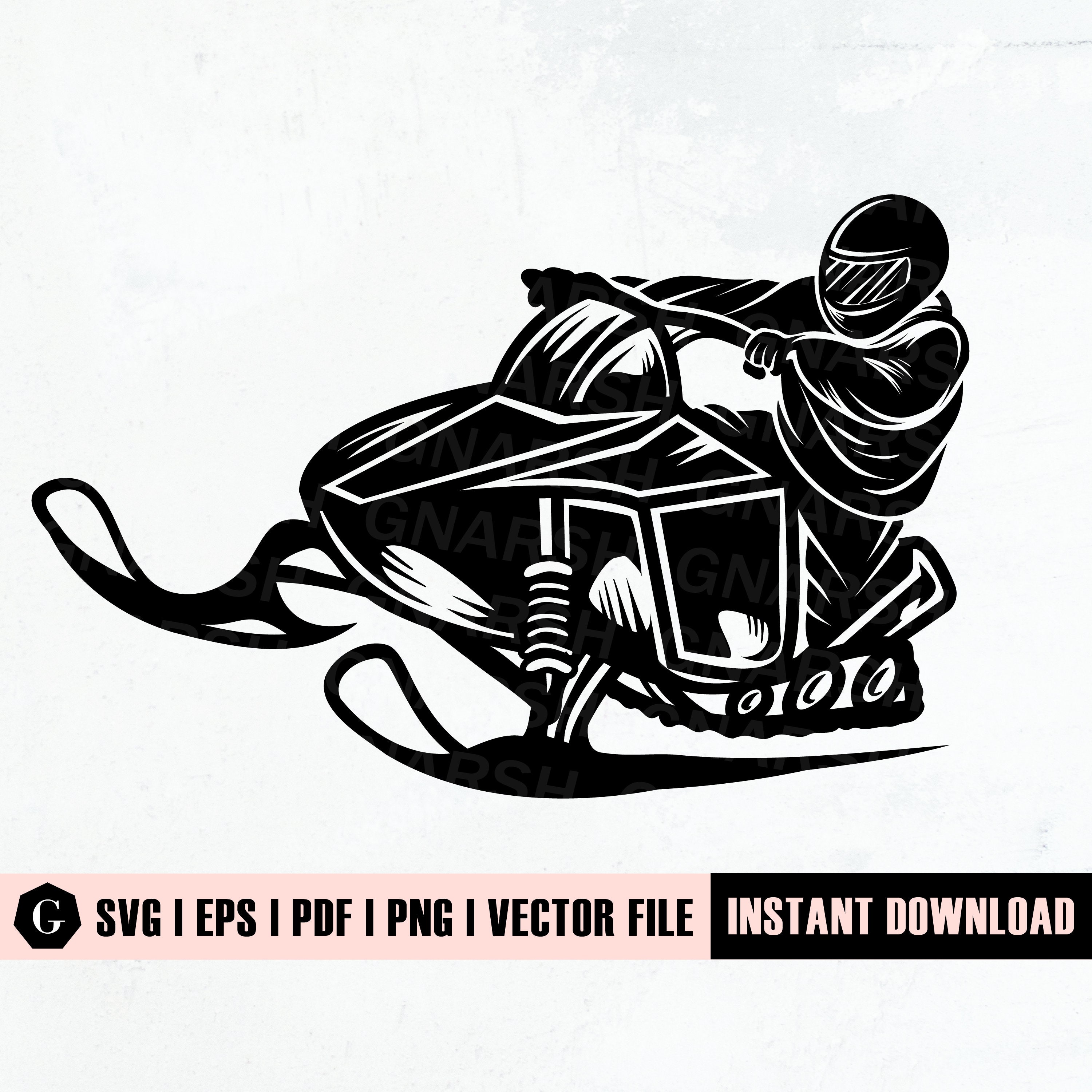 Snowmobile Rider SVG Winter SVG Snowmobiler Svg | Etsy