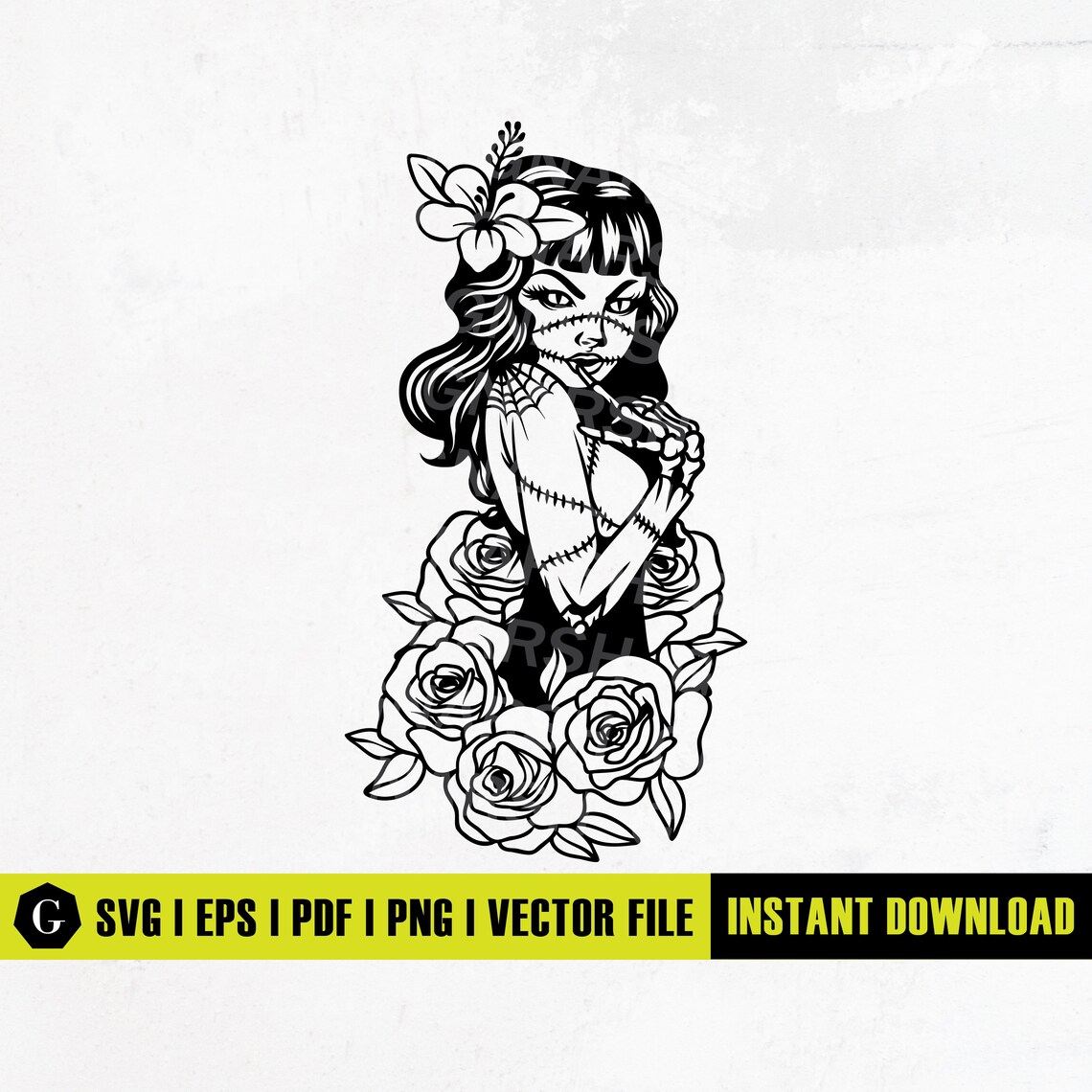 Zombie Girl Svg Zombie Svg Skull Girl Skull Candy Svg - Etsy