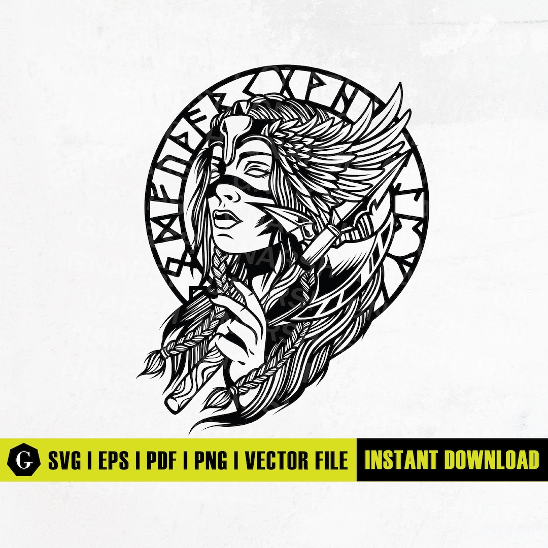 Valkyrie Svg | Lady Warrior Svg | Valkyrie Clipart | Warrior Woman Svg ...