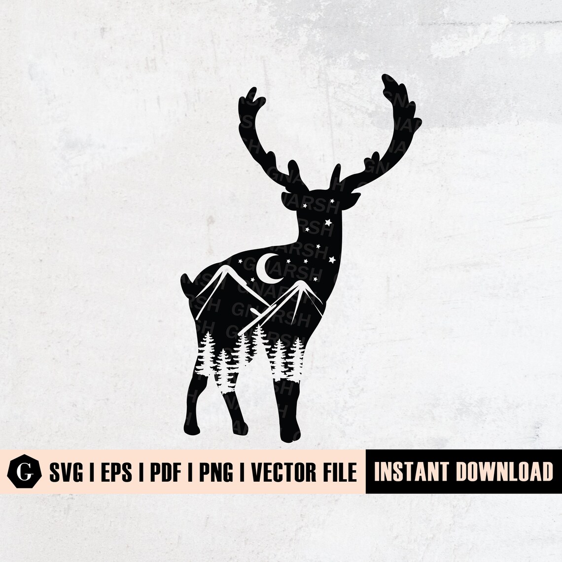 Deer SVG Deer Head SVG Deer Hunting SVG Wild Animal Svg - Etsy