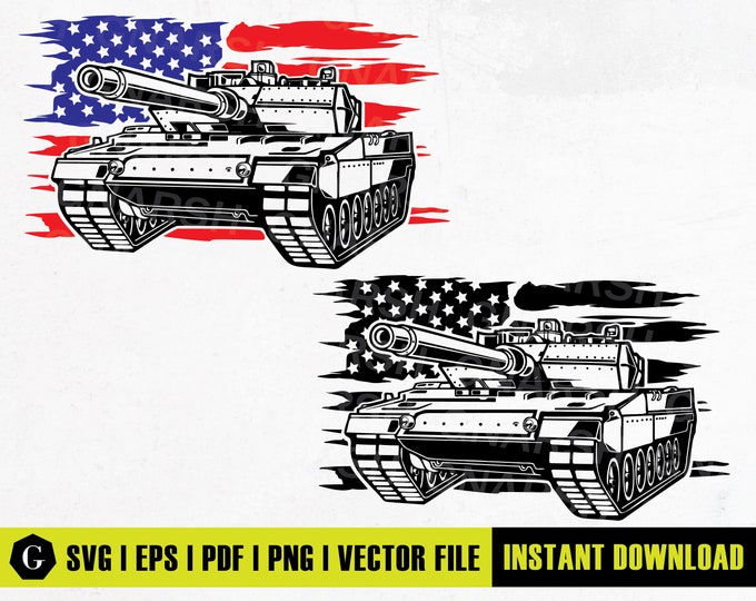 Military Tank SVG 02 United States Army Svg Marine War Vehicle Veteran ...