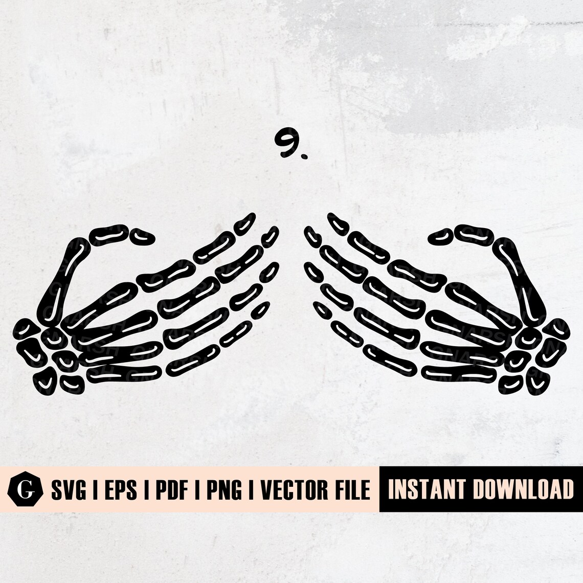 BUNDLE 10 Skeleton Hands Svg Hand Sign Silhouette Bones of - Etsy