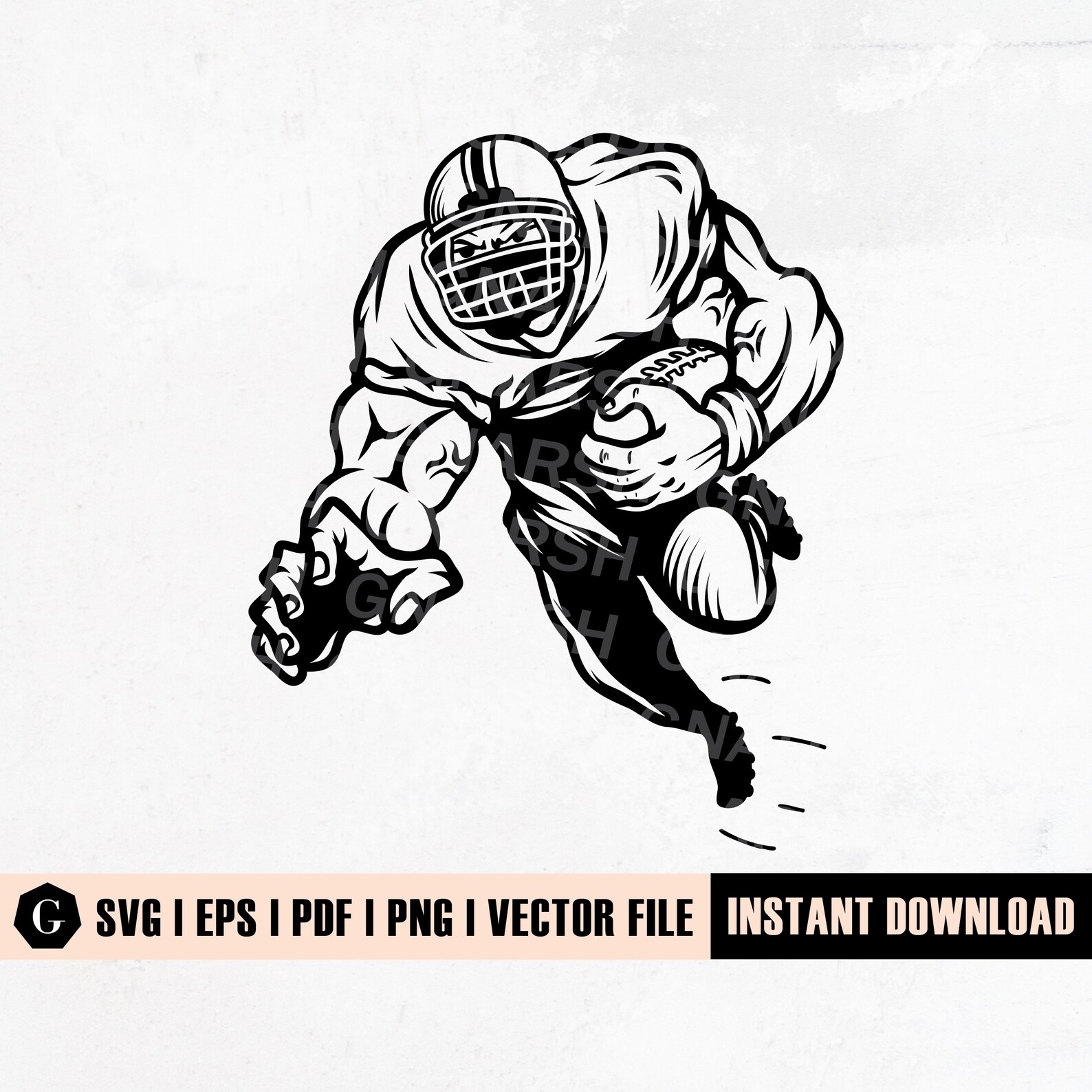 Football Player SVG | Quarterback Vector File (digital Download) - Etsy