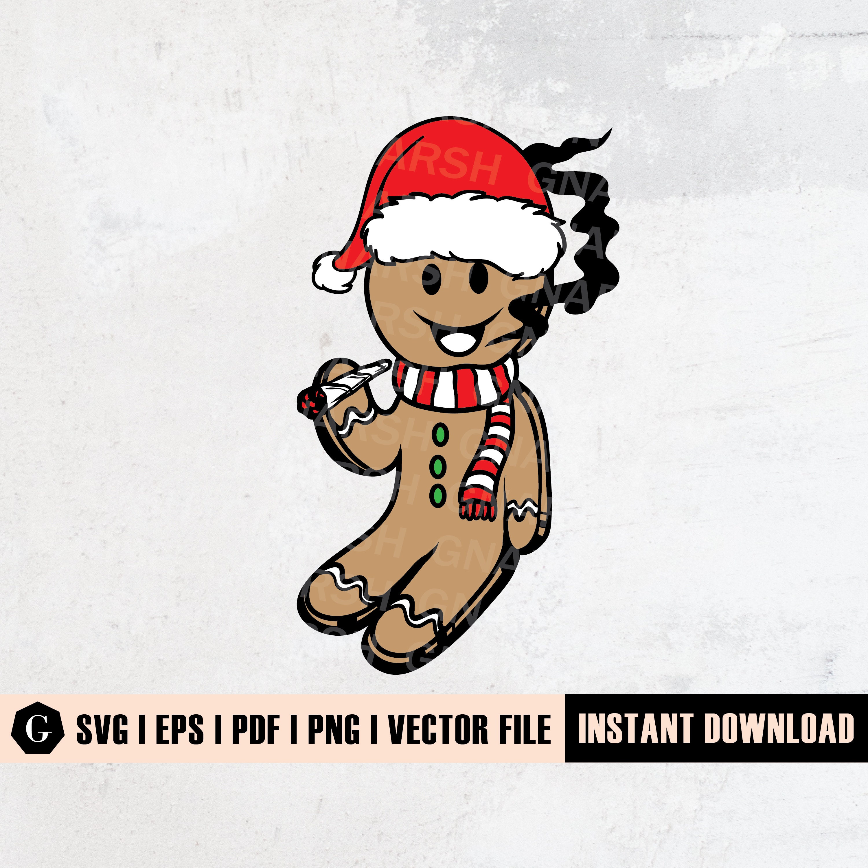Smoking Gingerbread Man Svg Smoking Weed Svg Smoking | Etsy