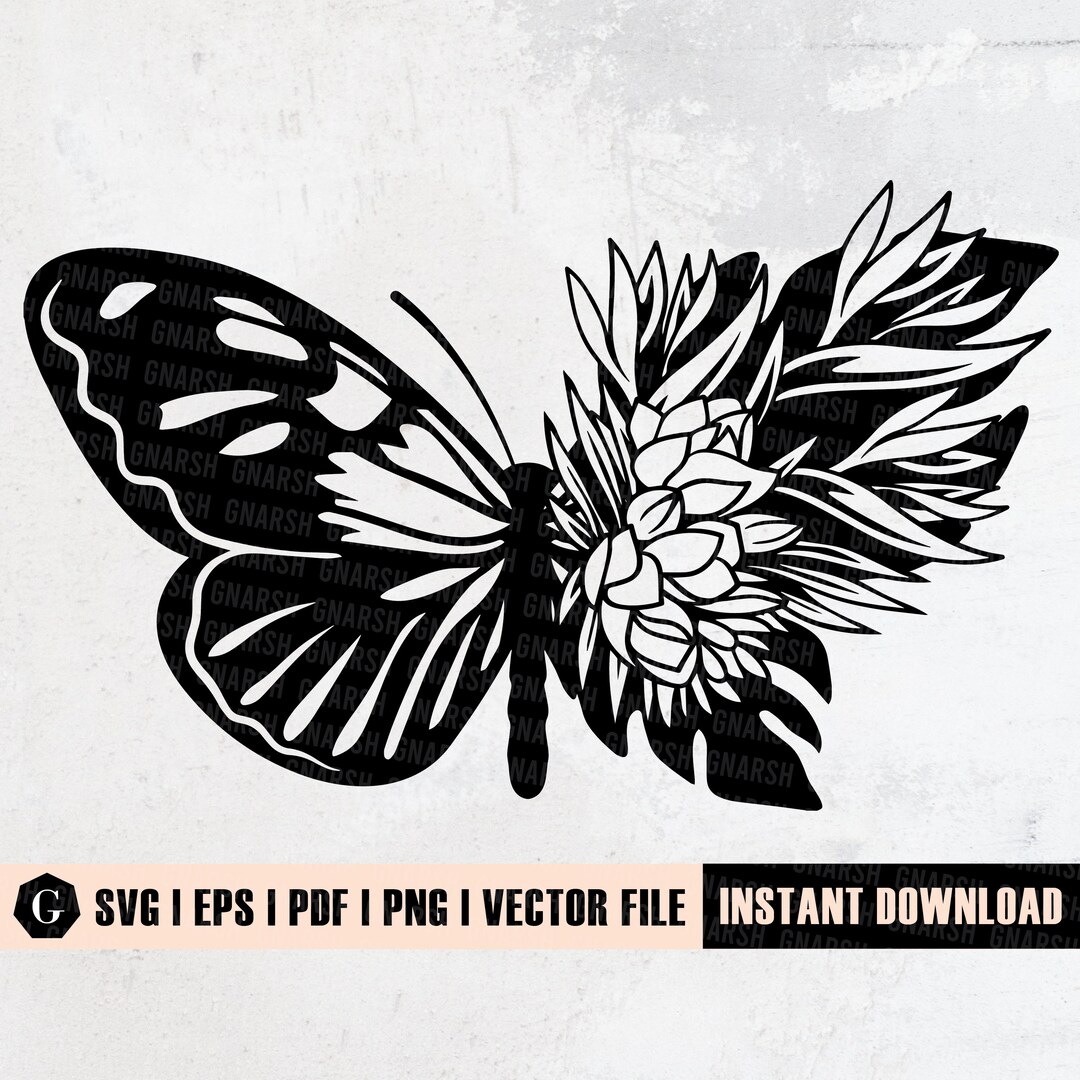 Archivo SVG de mariposa / Mariposa floral svg / Flores de mariposa ...