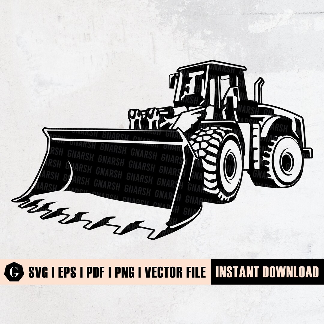 Bulldozer Svg File | Construction Truck Svg | Heavy Equipment Bulldozer ...
