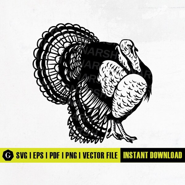 Wild Turkey Svg - Etsy
