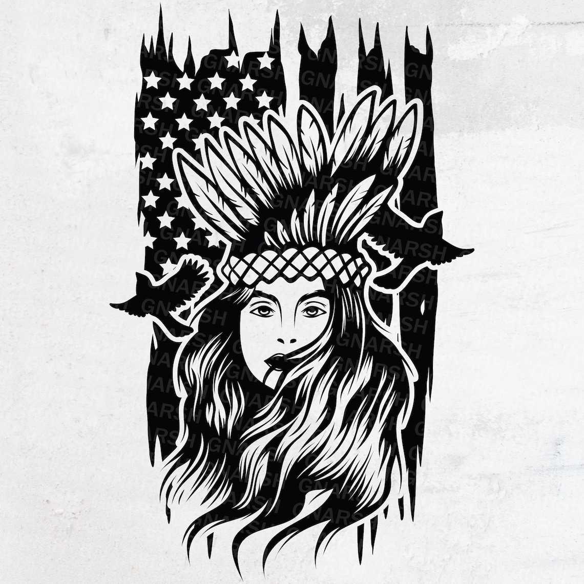 American Native Woman SVG File Indian Woman Native - Etsy