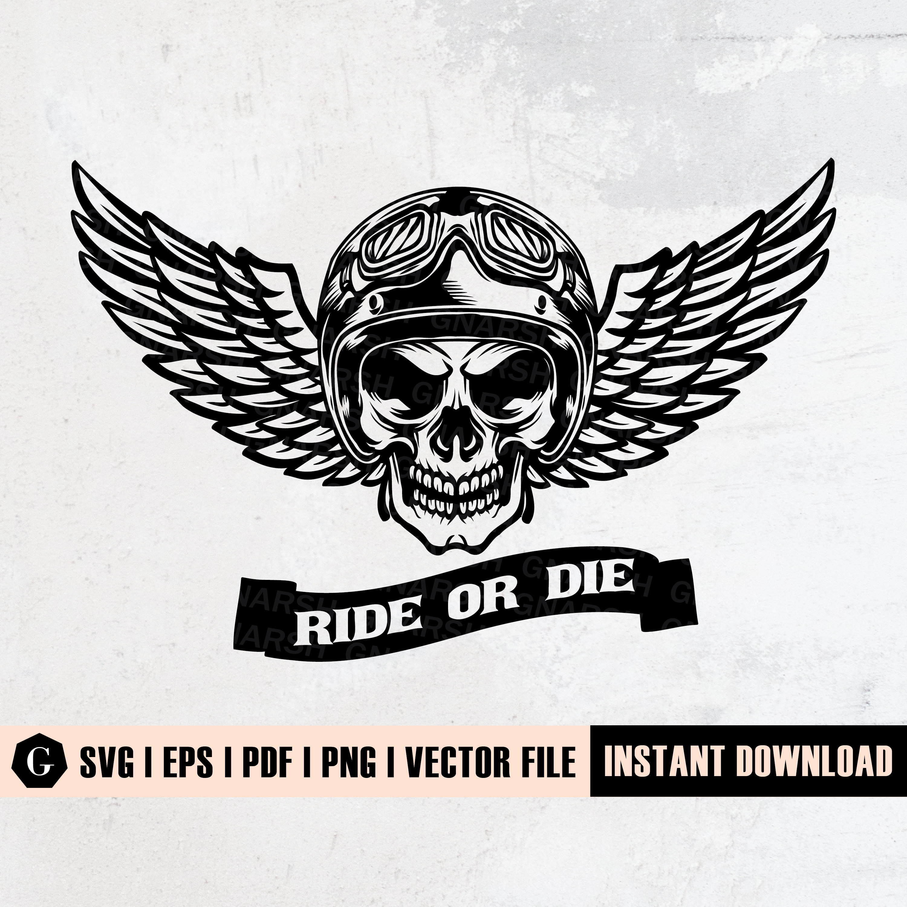 Skull Riding Motorcycle Svg Ride or Die Svg Biker Svg - Etsy