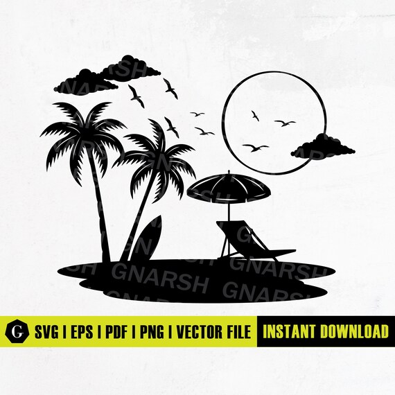 Sunset Beach Svg Beach Life Svg Sunset Svg Beach Svg - Etsy