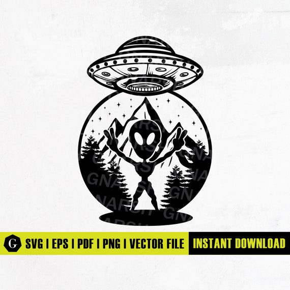Alien Probe Clipart Alien Svg UFO Svg UFO Shirt - Etsy