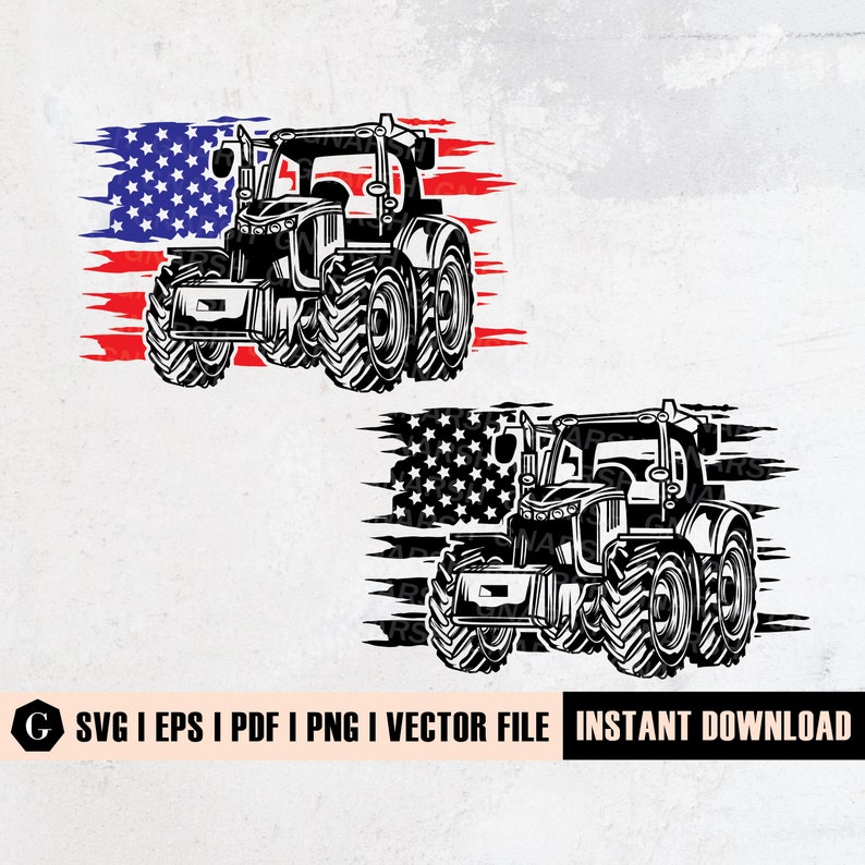 USA Tractor Svg File Tractor Files for Cricut Tractor Cut - Etsy