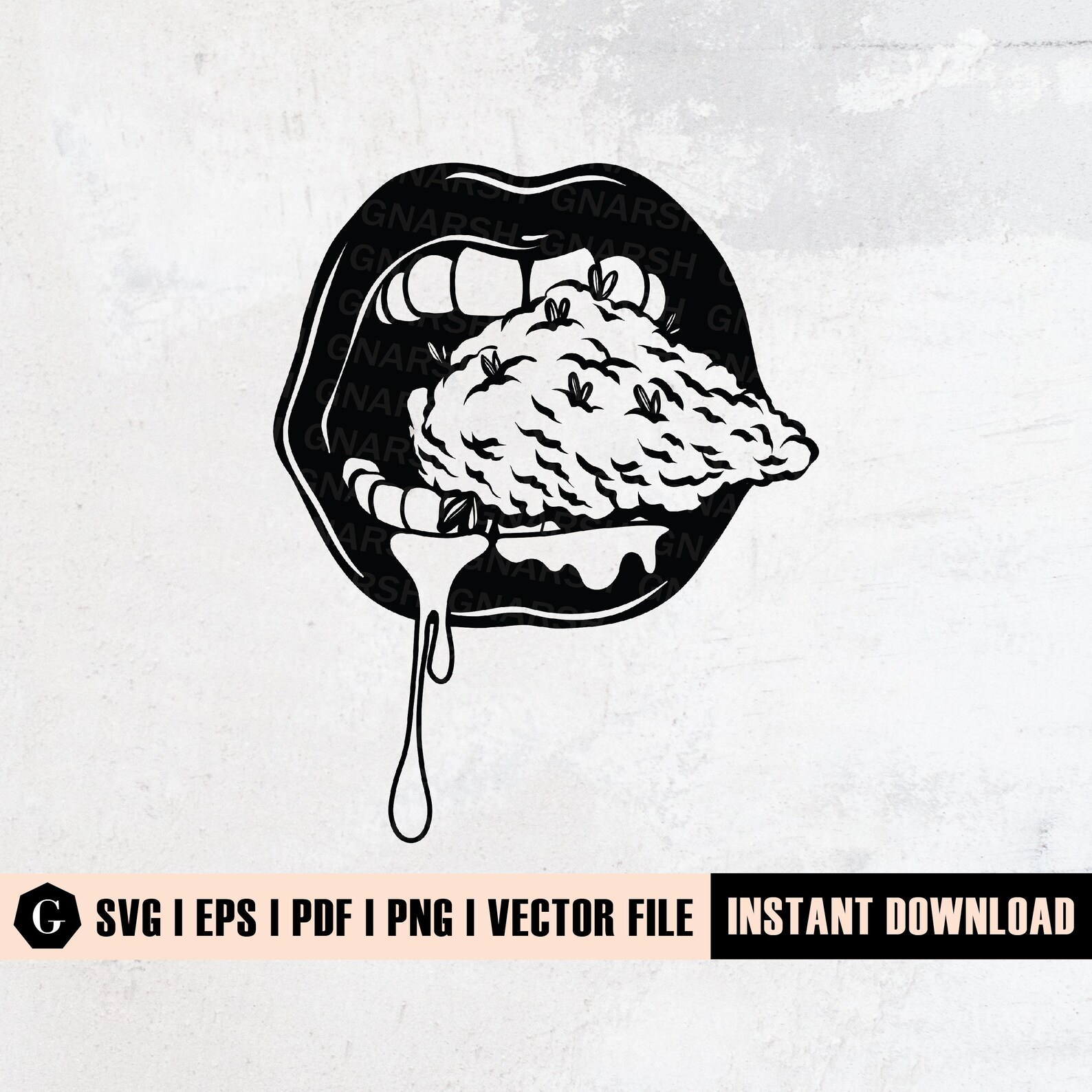 Lips Biting Kush Svg Dripping Lips Svg Smoking Joint Svg - Etsy