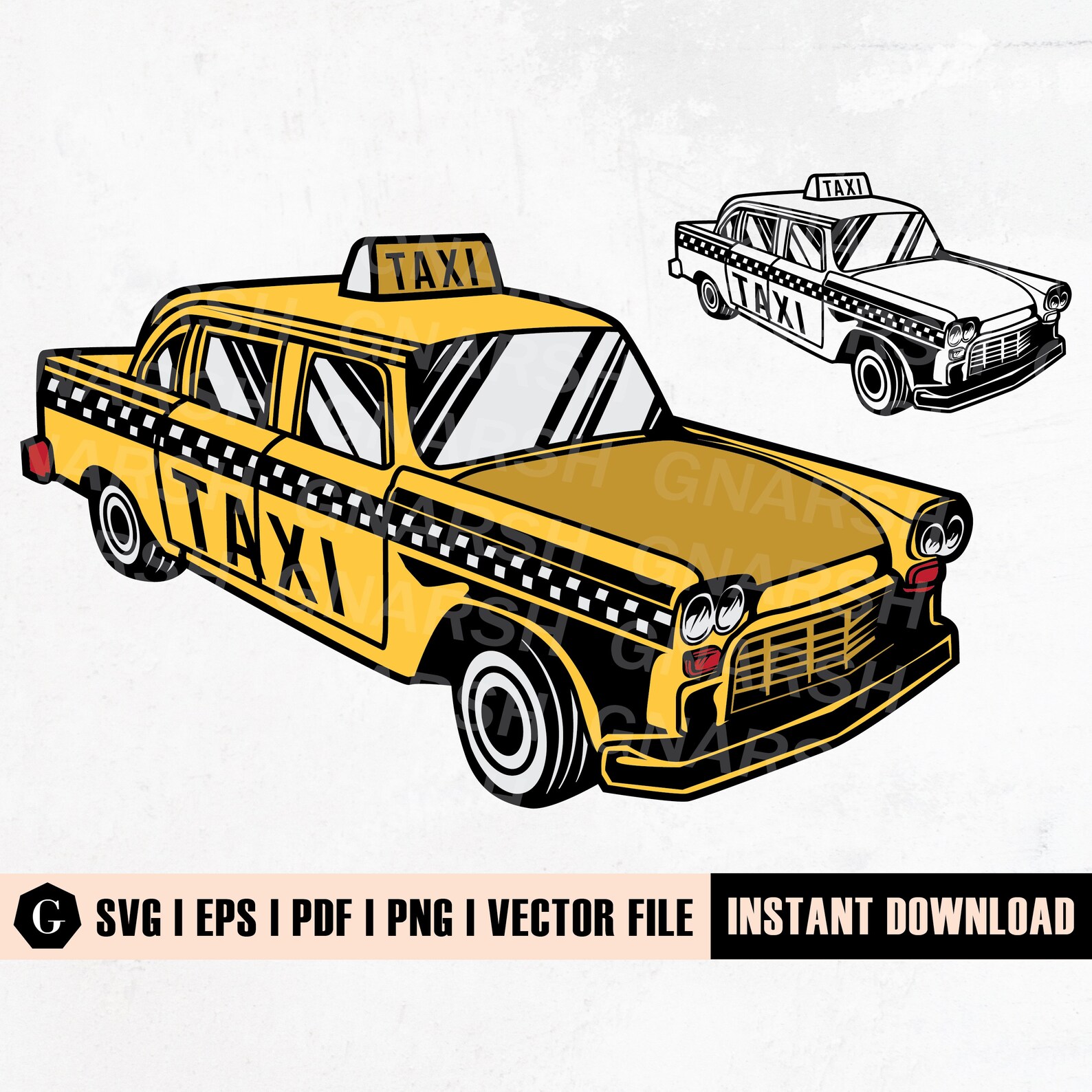 Taxi Cab SVG Car SVG Public Transportation Decal Vinyl - Etsy