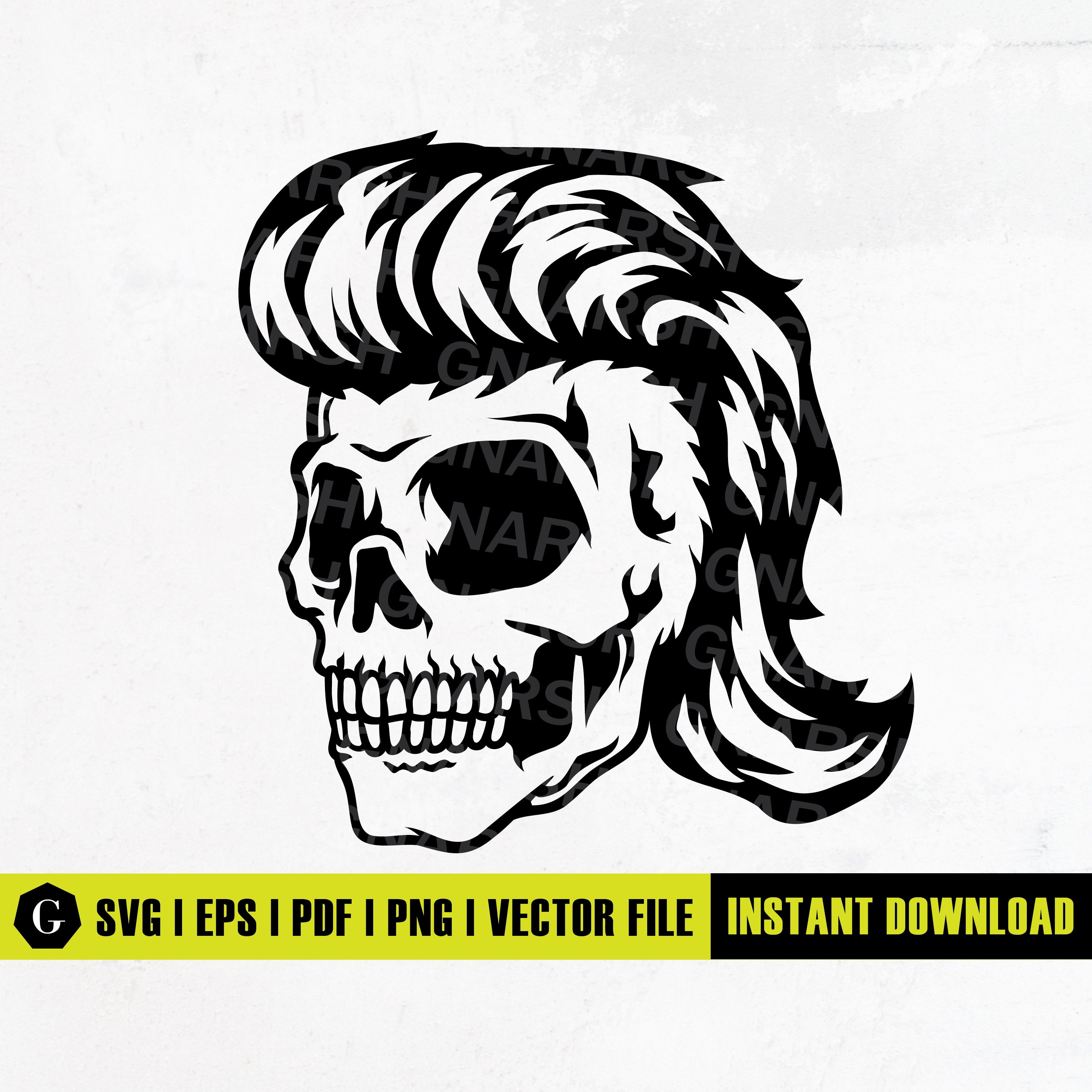 Mullet Hair Silhouette