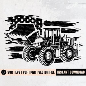 Us Loader Truck Svg | Construction Truck Svg | Bulldozer Clipart ...
