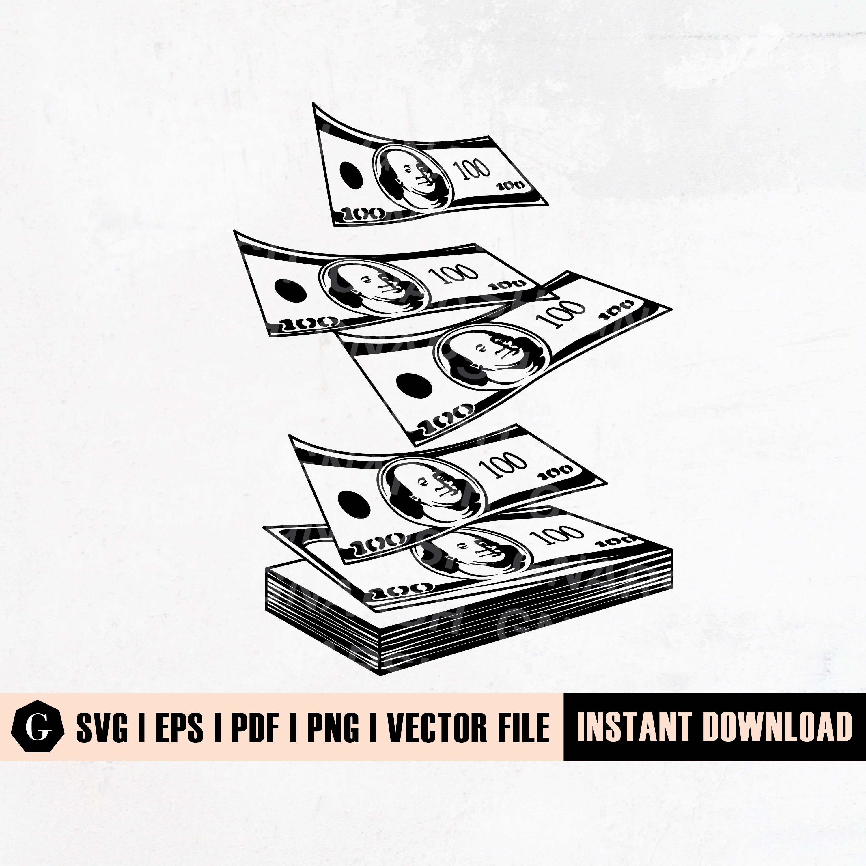 100 Hundred Dollar Bill Svg Money SVG Cash SVG Currency - Etsy Australia