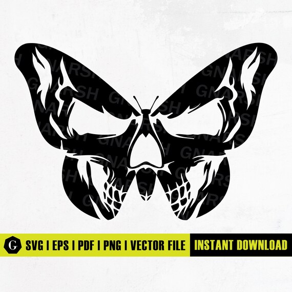 Skull Butterfly Svg File Skeleton SVG Butterfly Svg - Etsy Canada