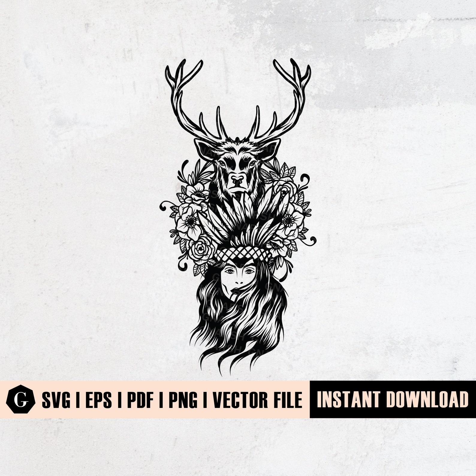 American Native Woman SVG File Indian Woman Native - Etsy