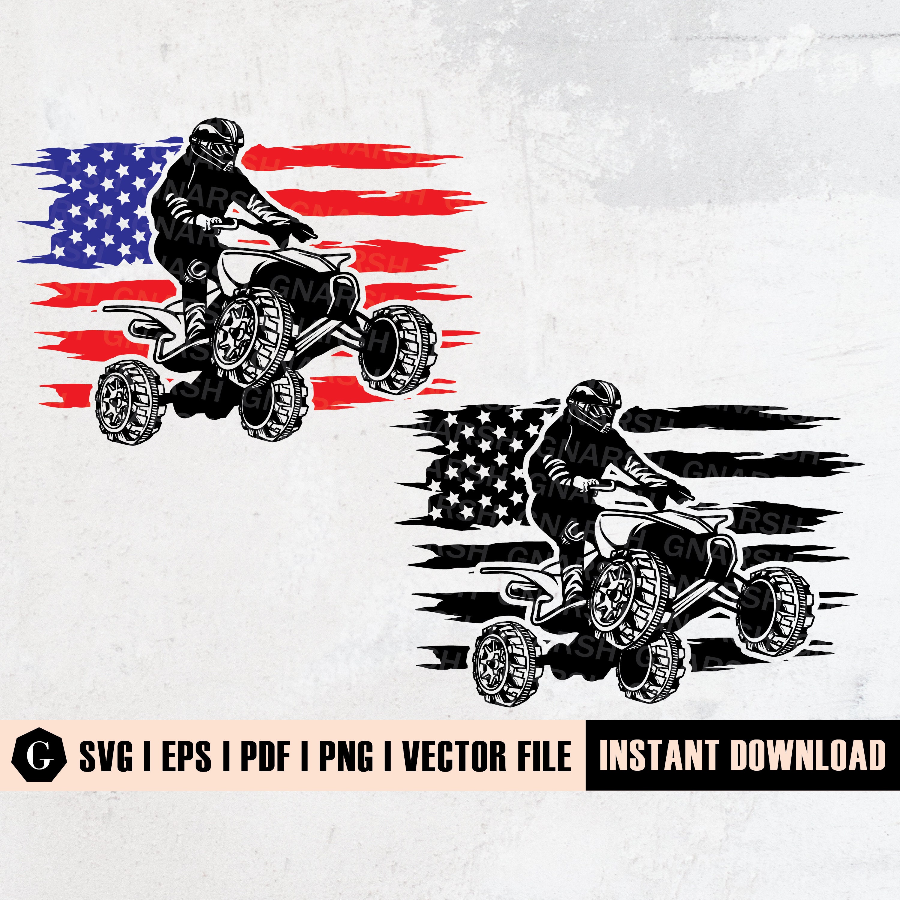 US Atv Svg File Atv Offroad Svg Dirty 4 Wheels RZR Atv | Etsy