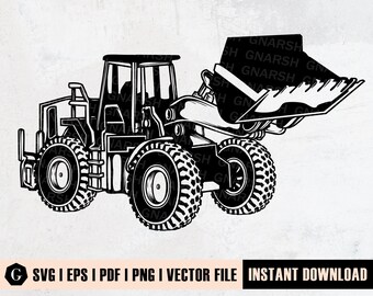 US Backhoe Loader Svg File US Tractor Svg US Digging Svg Us ...