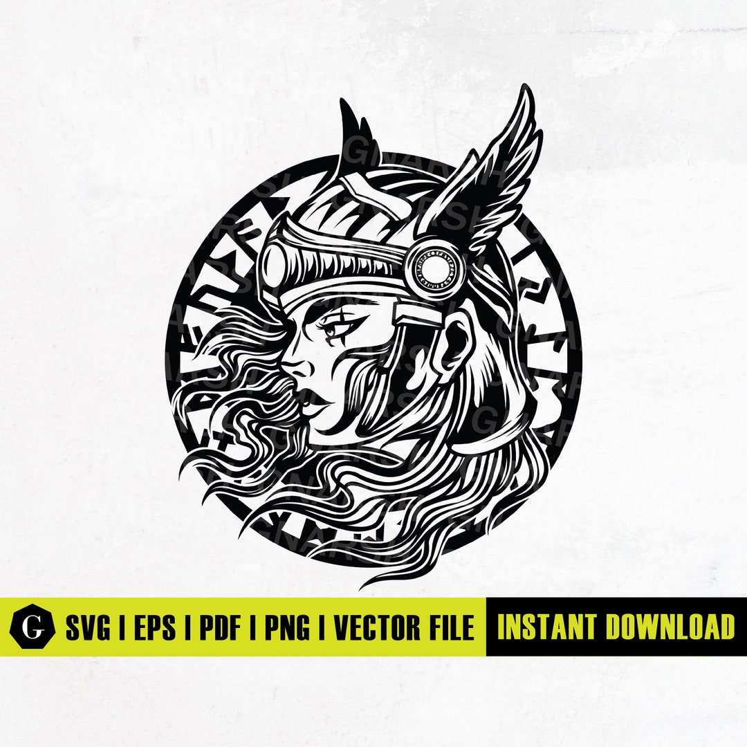 Valkyrie Svg | Lady Warrior Svg | Valkyrie Clipart | Warrior Woman Svg ...