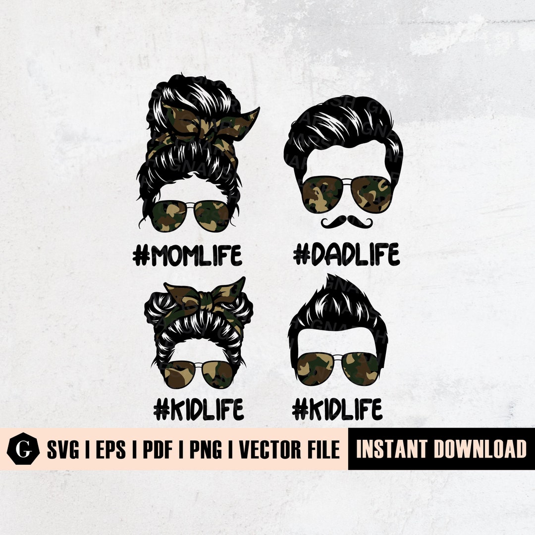 Fam Life Svg Bundle Mom Life Kid Life Svg Dad Life Kid - Etsy