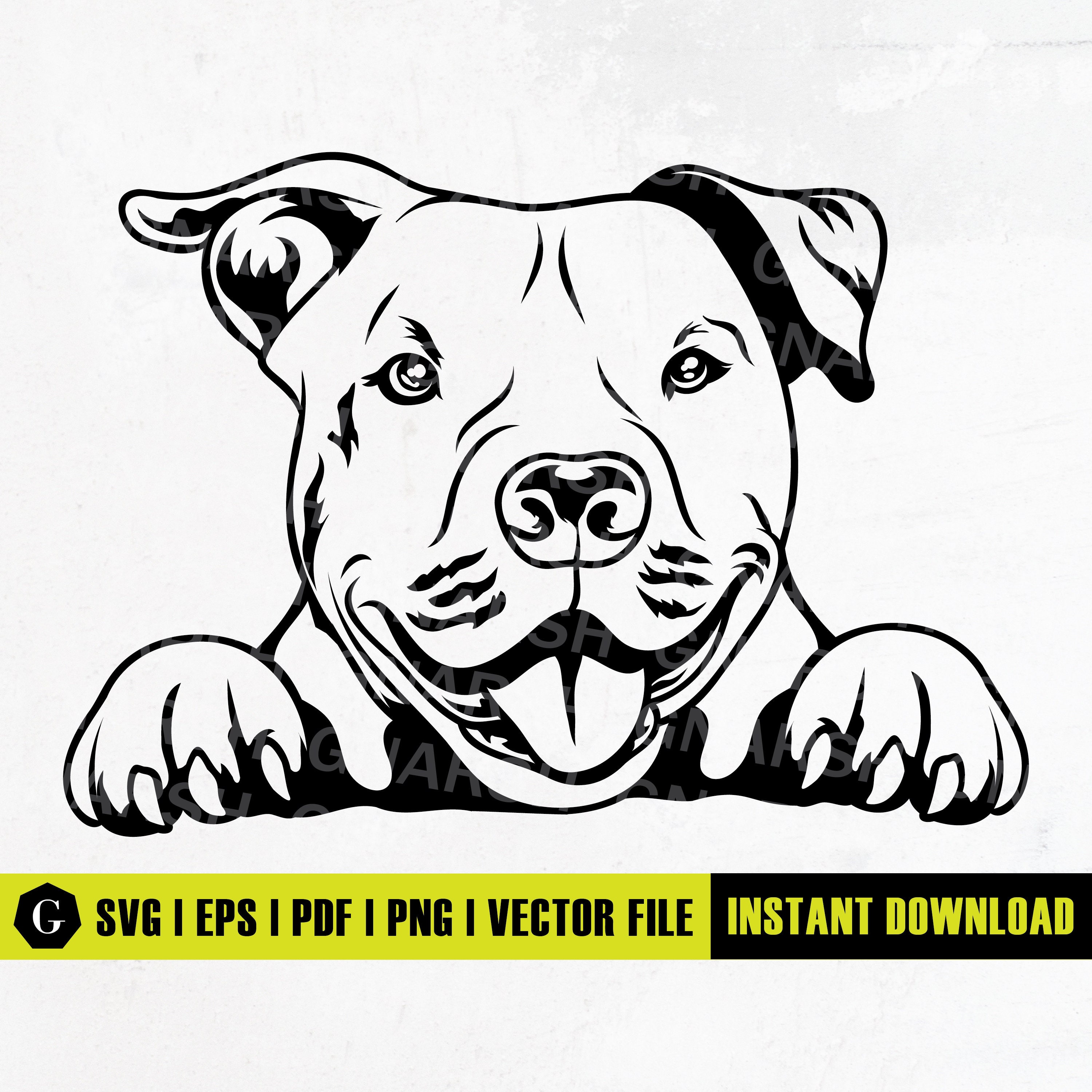 American Pit Bull Svg Pitbull Svg Peeking Dog Svg Dog - Etsy Australia