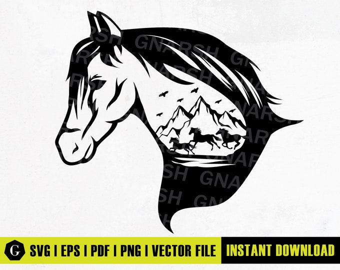 Horses SVG, Mustang Svg, Running Mustang Horses, Running Horse Svg ...