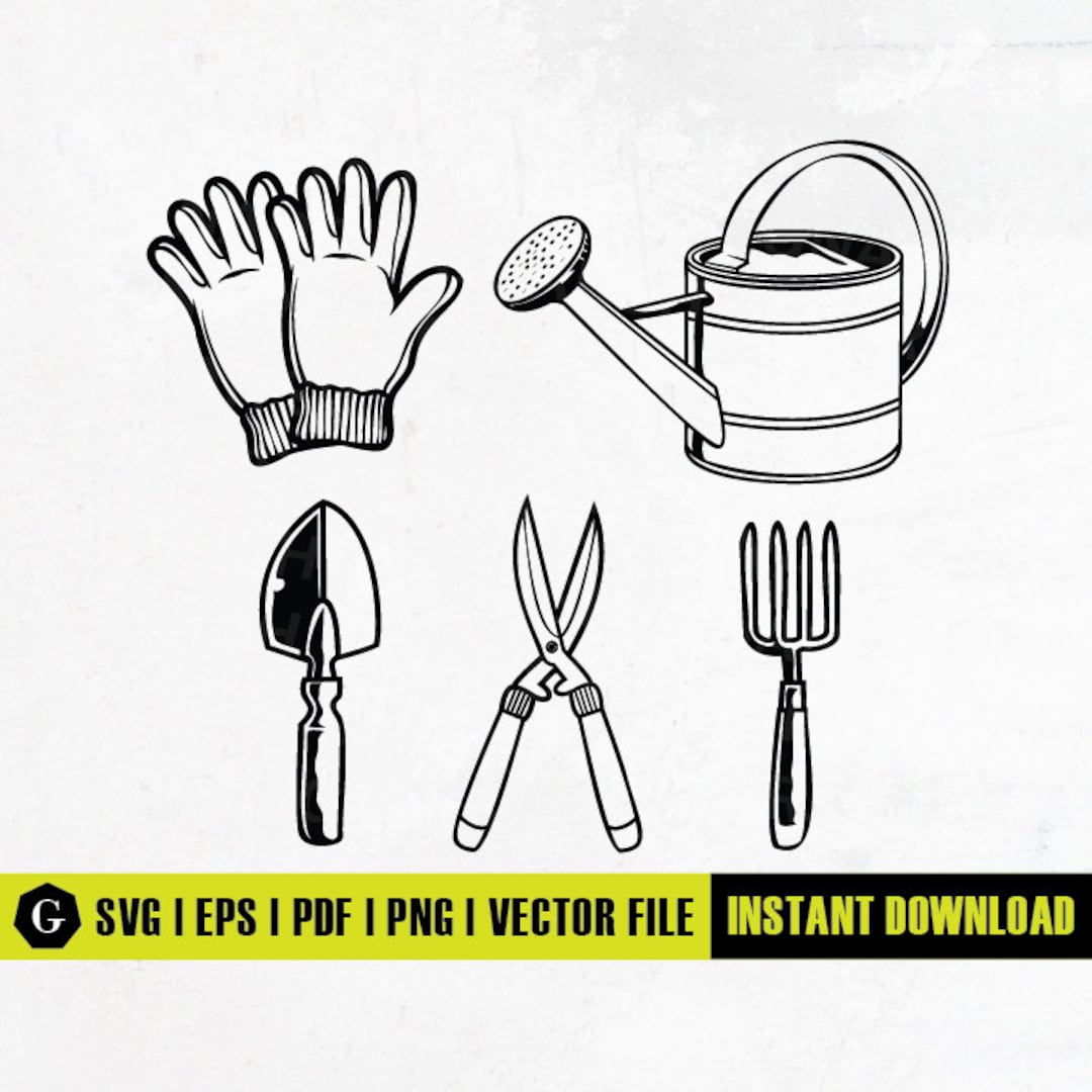 BUNDLE Garden Tools Svg | Gardening Tools Svg | Farm Tools Svg ...