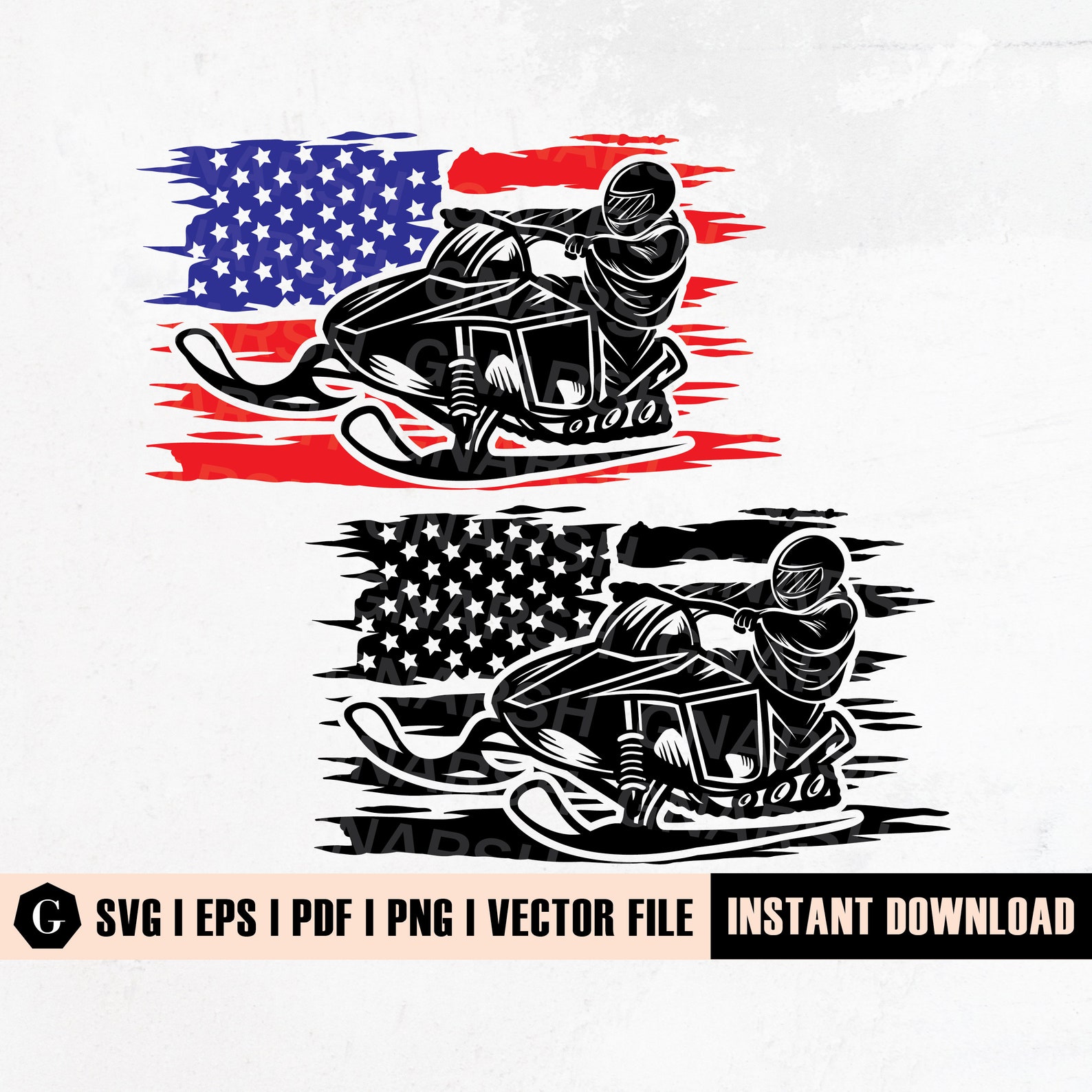 US Snowmobile Rider SVG Winter SVG Snowmobiler Svg - Etsy