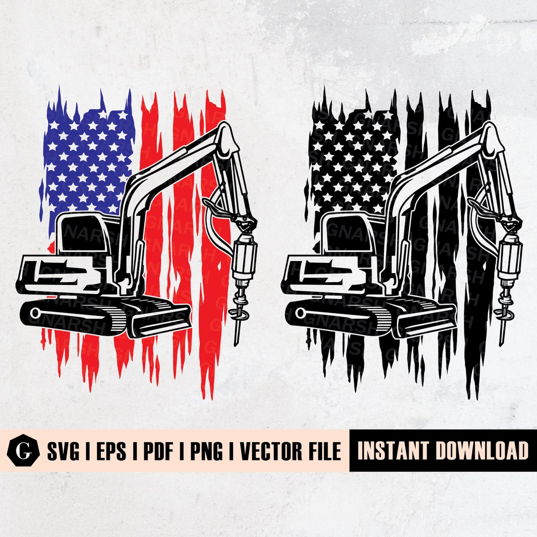 USA Pile Driver SVG | Construction Truck Clipart (digital Download) - Etsy