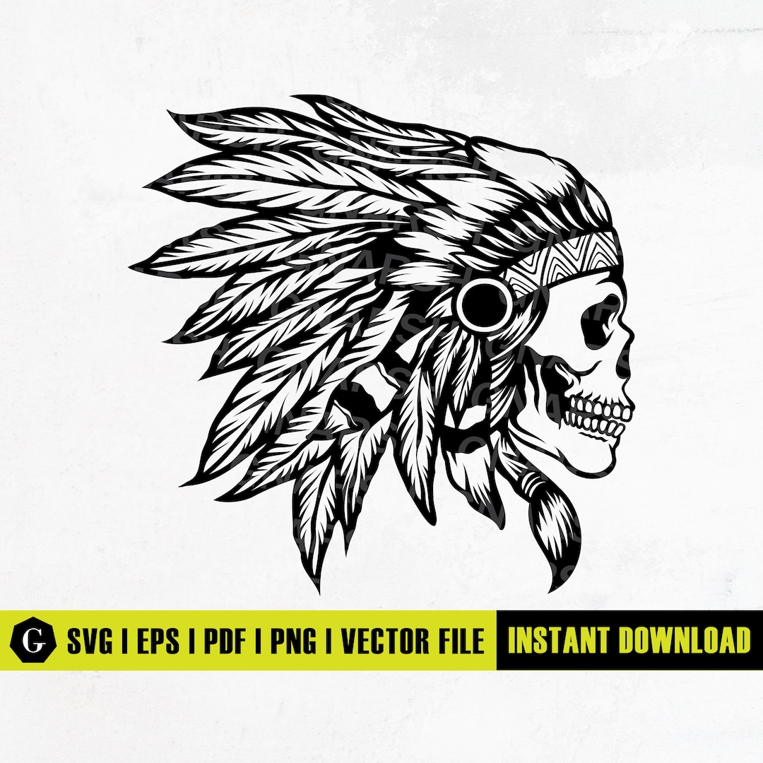 Indian Skull Svg | Native American Skull Svg | Teepee Svg | Native ...