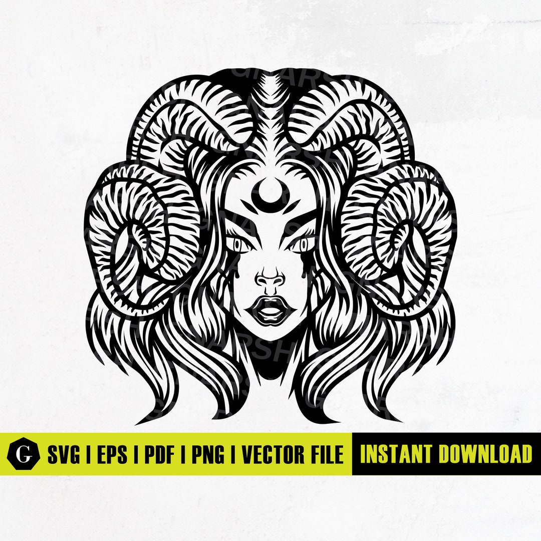 Demon Girl Svg | Devil Girl Sticker | Devil Svg | Devil Horns Svg ...