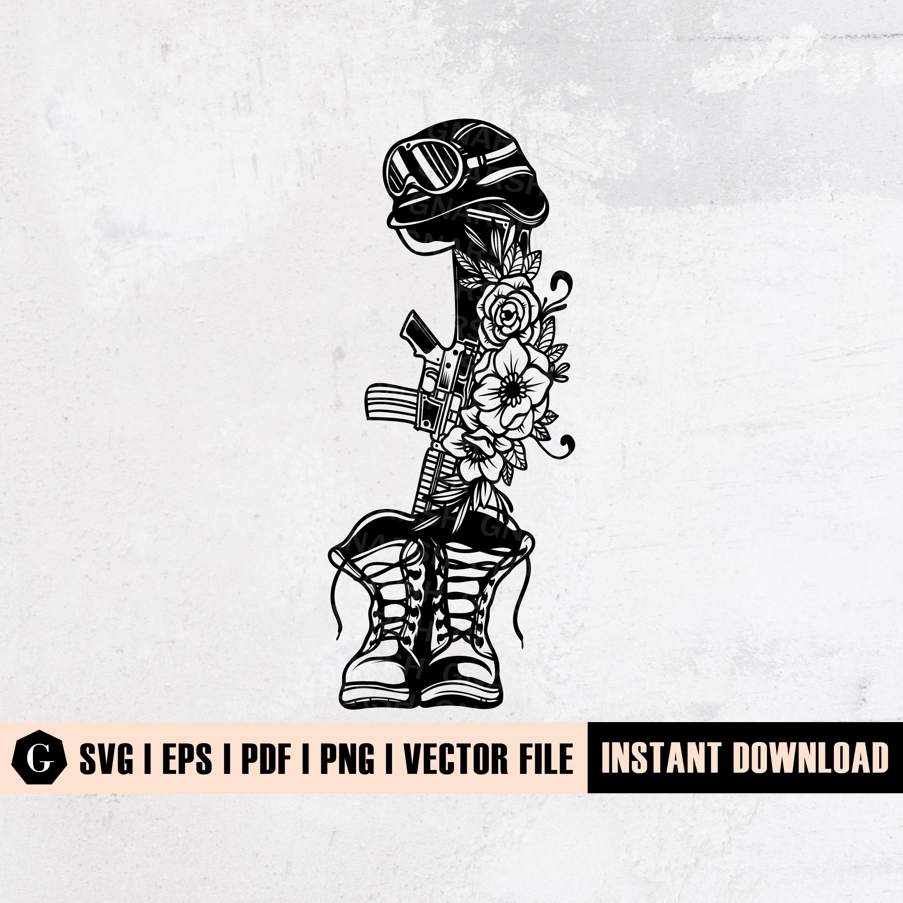 Fallen Soldier Memorial Clip Art Fallen Soldier Memorial Stock Vector