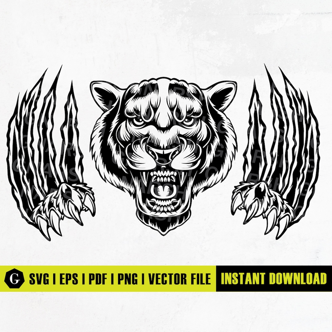 Tiger Claws Scratch SVG Tiger SVG Tiger Claw Mark Svg Wild Animals Svg Svg Files for Cricut and ...