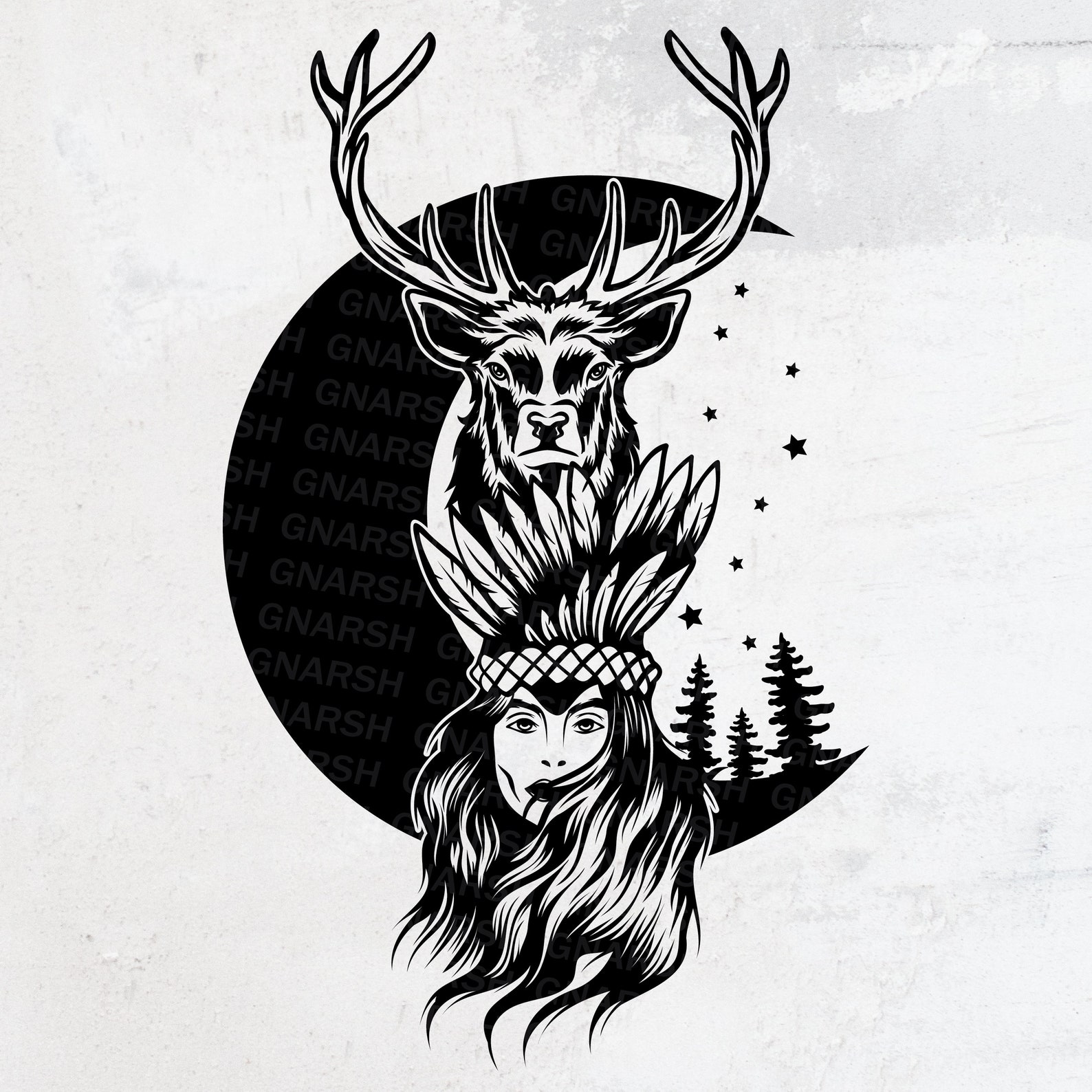 American Native Woman SVG File Indian Woman Native - Etsy