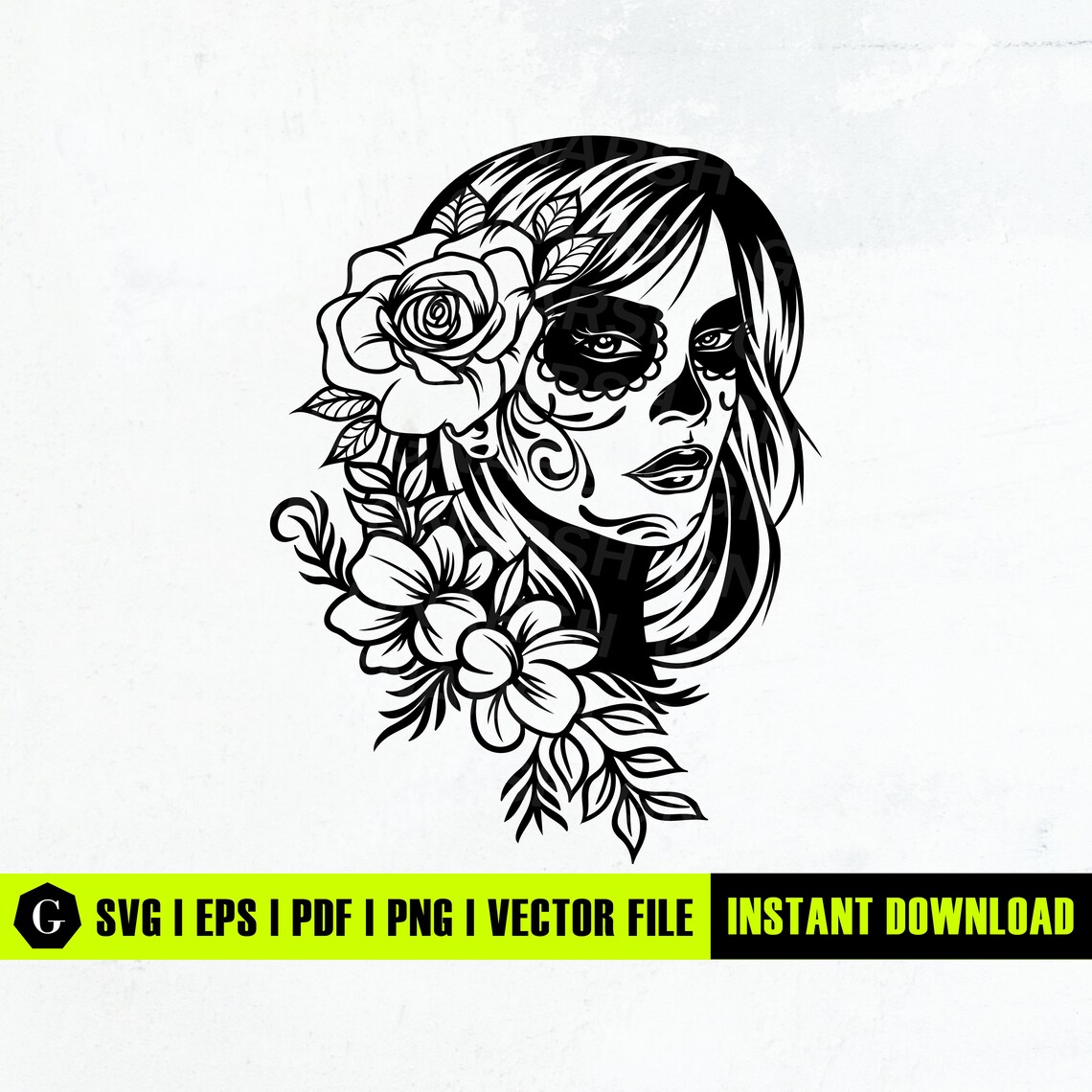 Zombie Girl Svg | Zombie Svg | Skull Girl | Skull Candy Svg | Skull ...