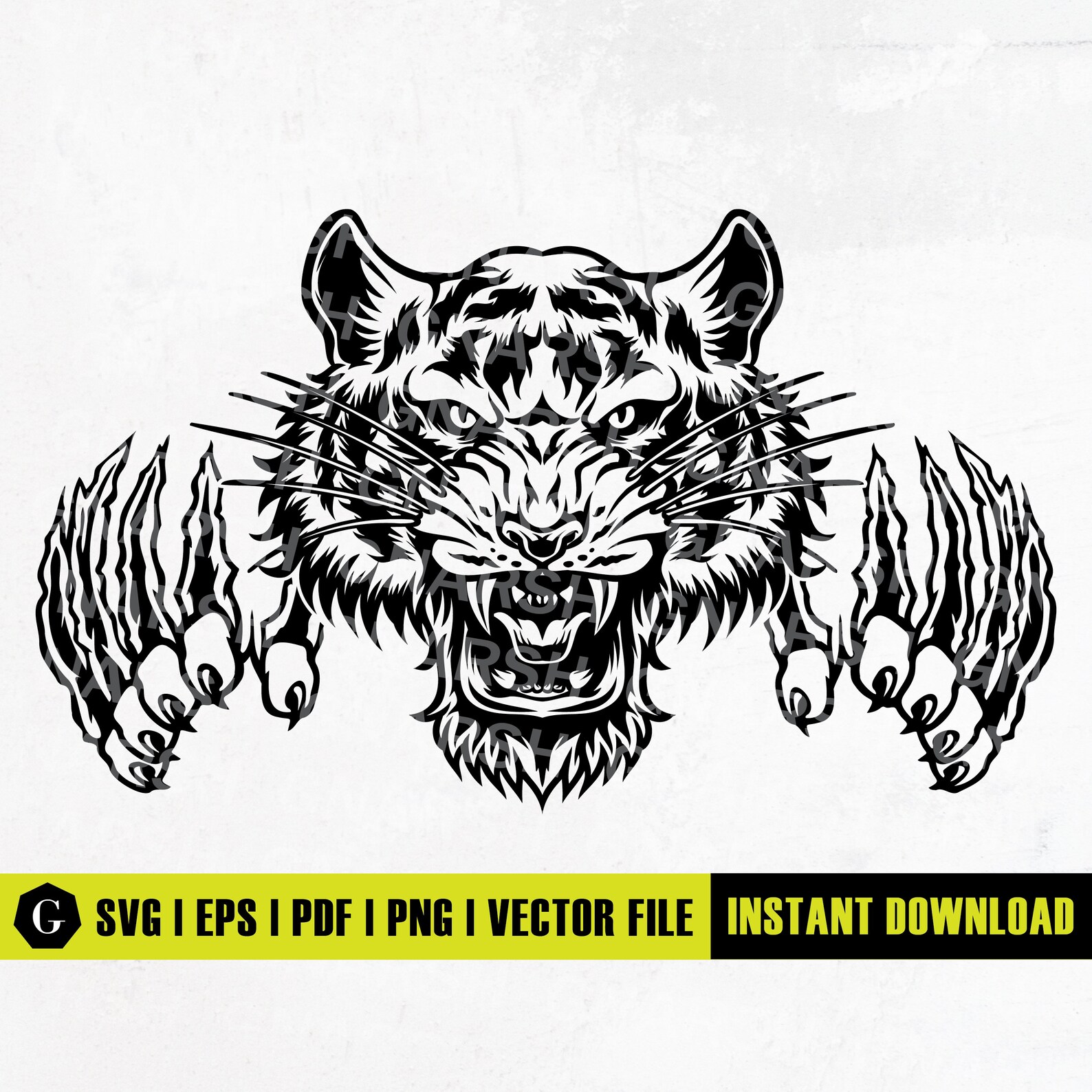 Tiger Scratch Svg Tiger Claw Svg Tiger Svg Tiger Decals - Etsy