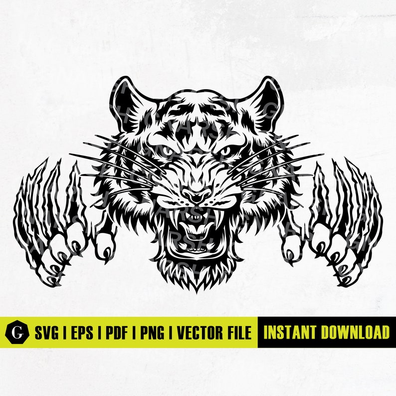 Tiger Scratch Svg Tiger Claw Svg Tiger Svg Tiger Decals - Etsy